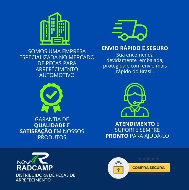 Nova Radcamp | RADIADOR GOL/PARATI/SAVEIRO 1 BOCAL S/AR G2,G3,G4 ORIGINAL